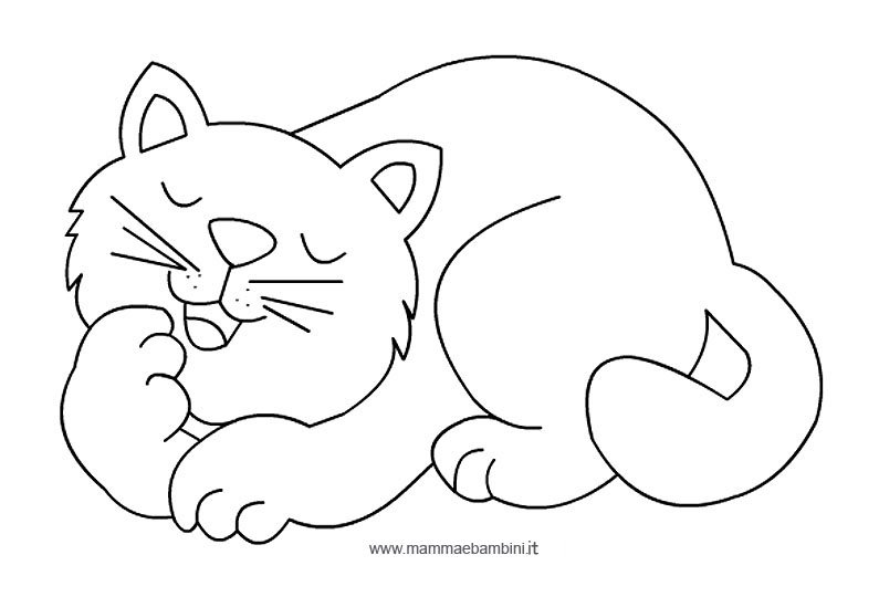 Disegni Da Colorare Sui Gatti Mamma E Bambini
