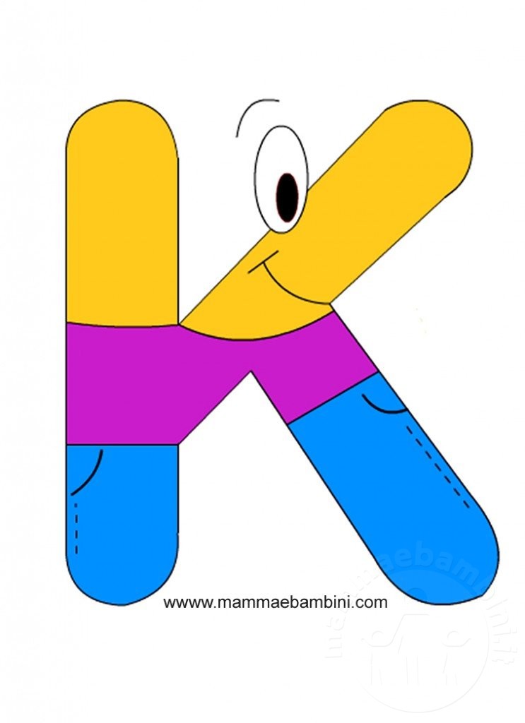 Alfabetiere lettera K da stampare - Mamma e Bambini