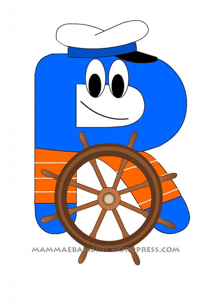 Lettera R da colorare - Mamma e Bambini