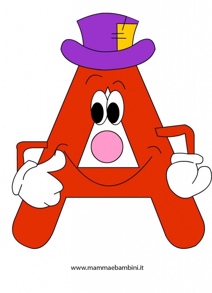 Alfabetiere lettera A da stampare - Mamma e Bambini