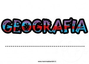 Copertine colorate per quaderni: geografia - Mamma e Bambini