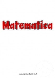 Scritta matematica da stampare - Mamma e Bambini