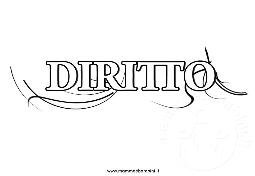 Copertina per materia Diritto da stampare - Mamma e Bambini