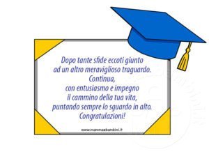 Biglietto congratulazioni esame - Mamma e Bambini
