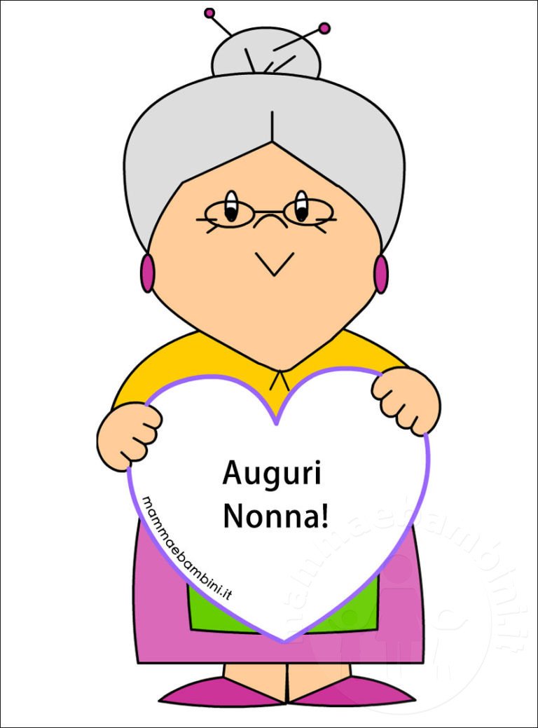 Disegni nonna con frasi da stampare - Mamma e Bambini