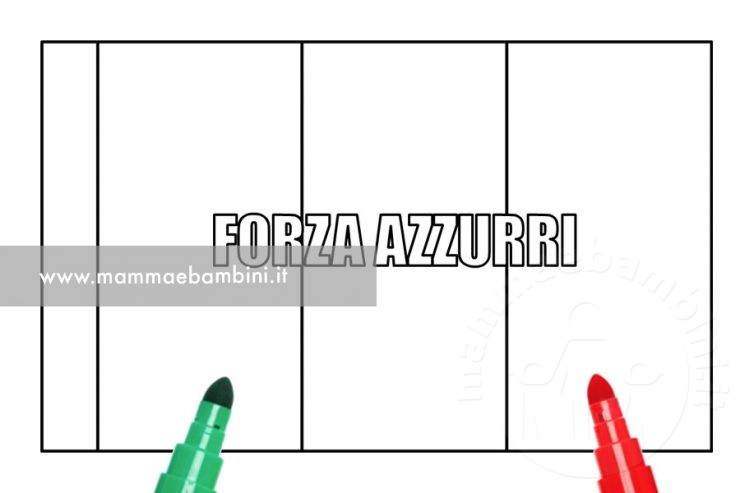 Bandiera tricolore Italia da colorare - Mamma e Bambini