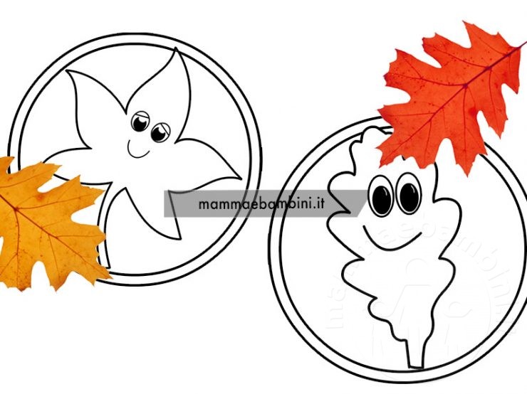 Foglie autunnali da colorare - Mamma e Bambini
