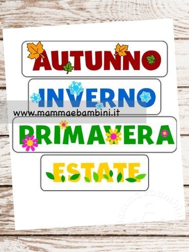 Le quattro stagioni scritte - Mamma e Bambini