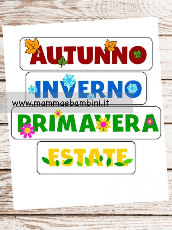 Le quattro stagioni scritte - Mamma e Bambini