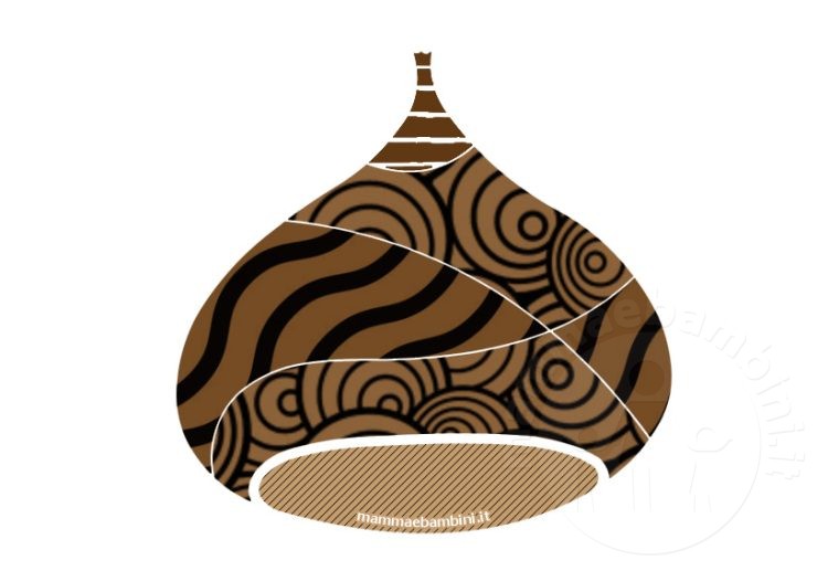 Castagna disegno colorato - Mamma e Bambini