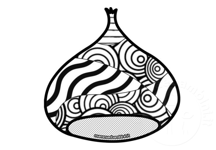 Castagna stile zentangle - Mamma e Bambini