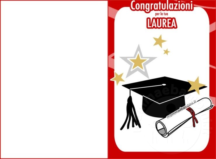 Biglietto Laurea - Mamma e Bambini