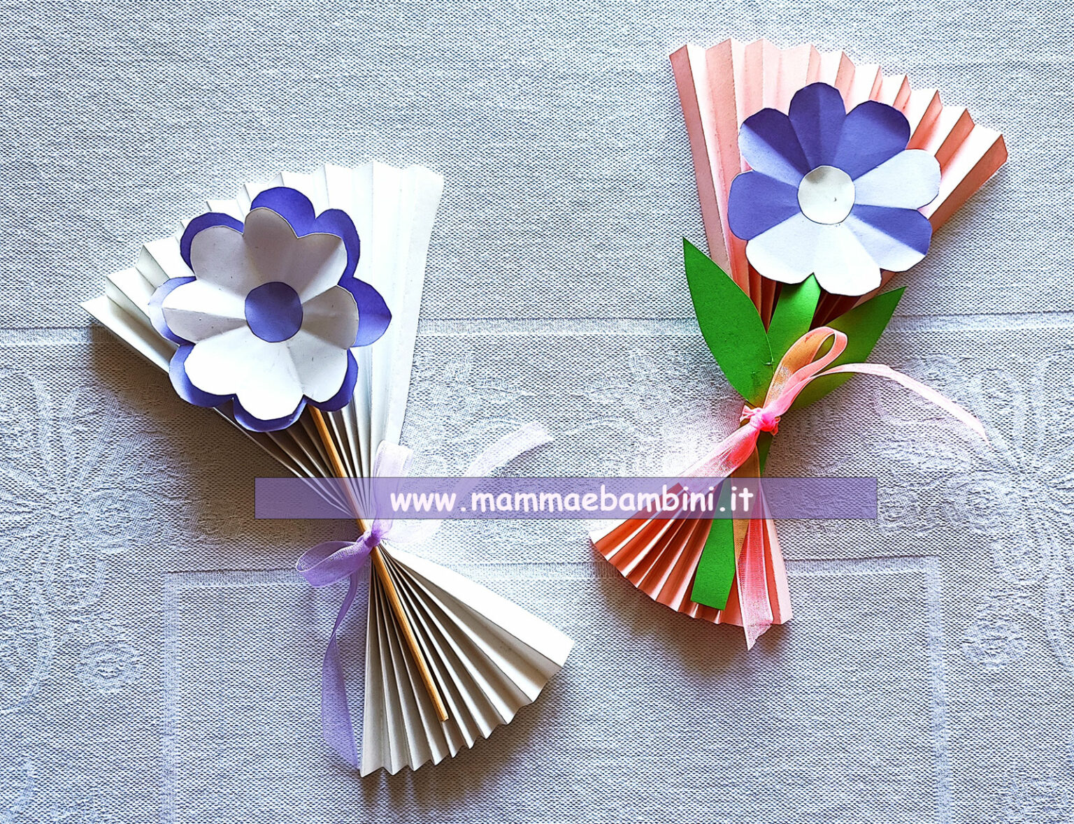 Fiore di carta lavoretto facile - Mamma e Bambini