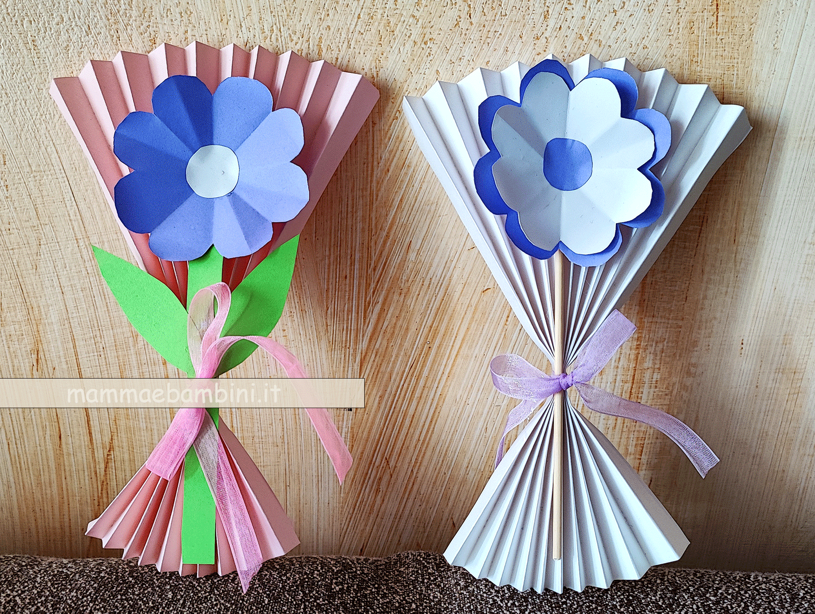 Fiore di carta lavoretto facile - Mamma e Bambini