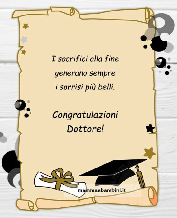 Cartolina whatsapp congratulazioni laurea - Mamma e Bambini