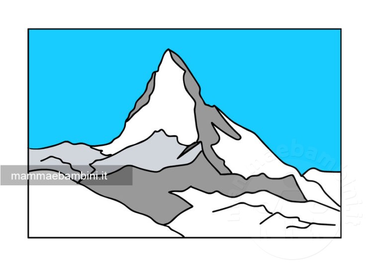 Montagna con neve - Mamma e Bambini