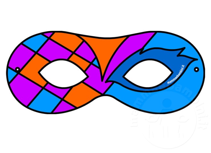 Maschera di Carnevale a colori - Mamma e Bambini