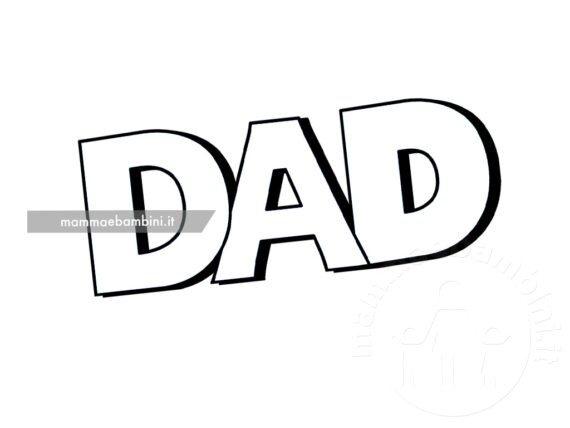 Scritta Dad in 3D - Mamma e Bambini
