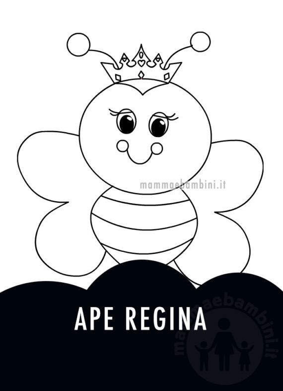 Disegno ape regina - Mamma e Bambini