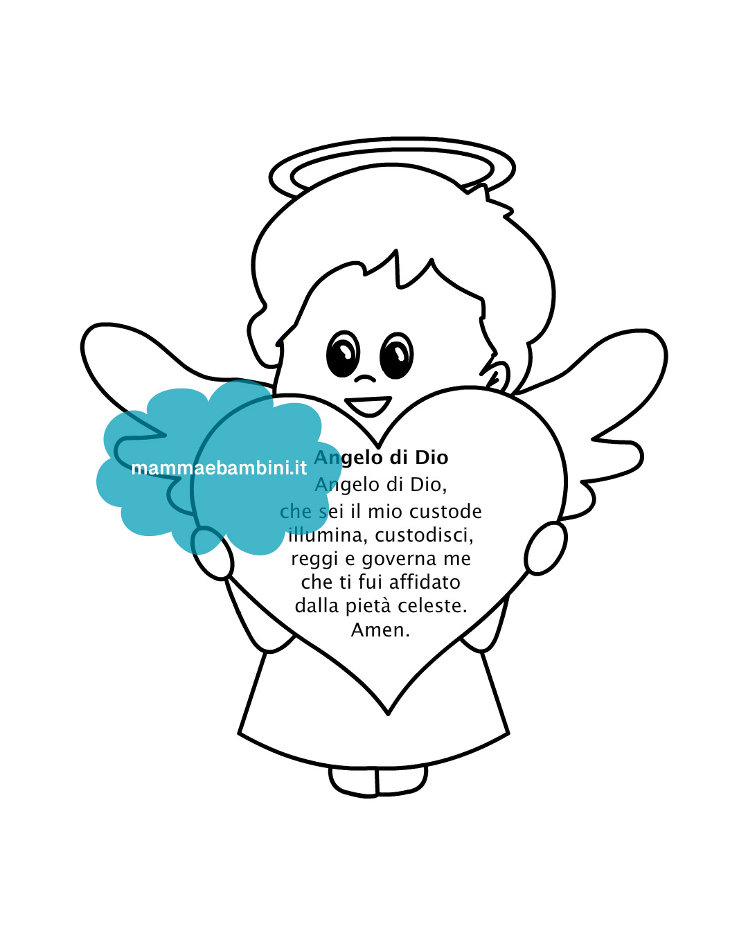 Disegni Da Colorare Angelo Custode