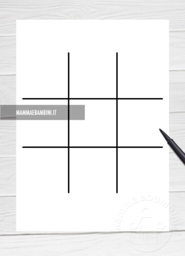 Gioco tris da stampare - Mamma e Bambini