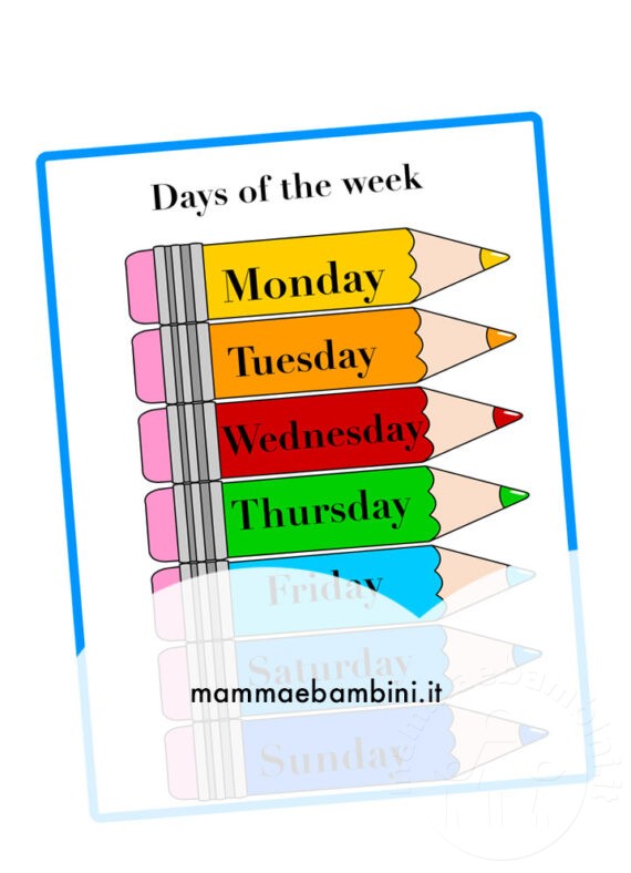 I giorni della settimana in inglese - Mamma e Bambini