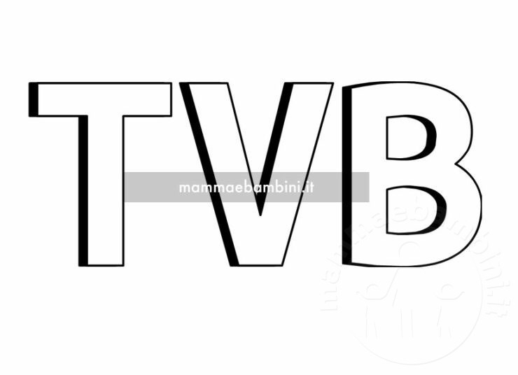 Scritta TVB - Mamma e Bambini