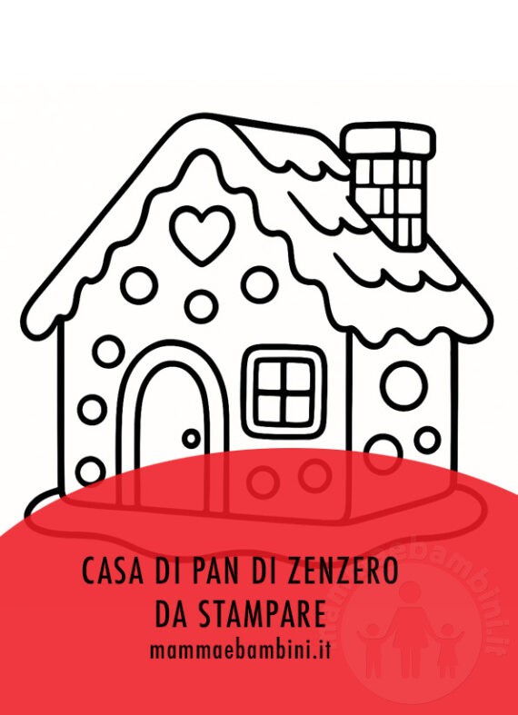 Casa pan di zenzero da colorare - Mamma e Bambini